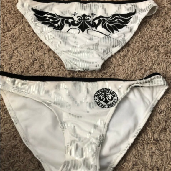 Swim | Iso Affliction Black Black Premium Fleur De Lis Bikini Bottom ...